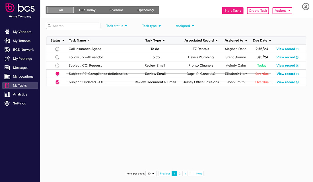Certificate of Insurance Tracking Software Full- & Self-Service